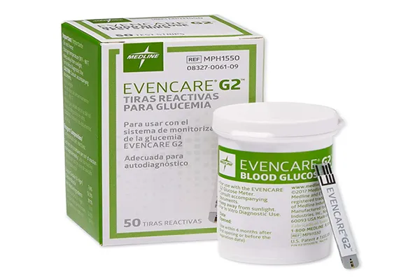EVENCARE G2 Blood Glucose Test Strips - MedSupply Inc.